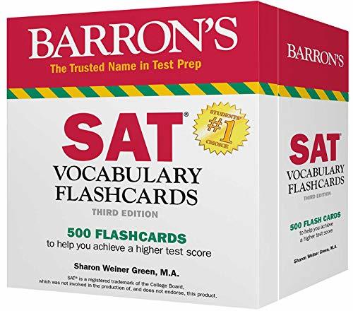 SAT Vocabulary Flashcards: 500 Cards Reflecting the Most Frequently ...