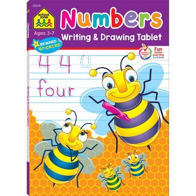 School Zone Numbers Writing & Drawing Tablet Workbook: 96 Pages ...