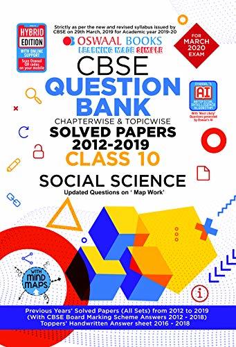 Oswaal CBSE Question Bank Class 10 Social Science Chapterwise ...
