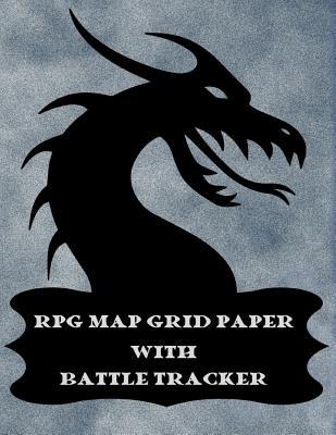 RPG Map Grid Paper With Battle Tracker: Large Blank 1" Square Graph ...