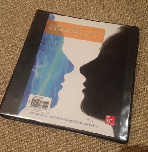 Introduction to Human Communication; Communication Matters; 2nd Edition ...