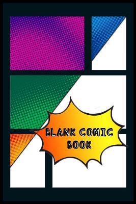 Blank Comic Book: Practice sketch booklet with 100 different page panel ...