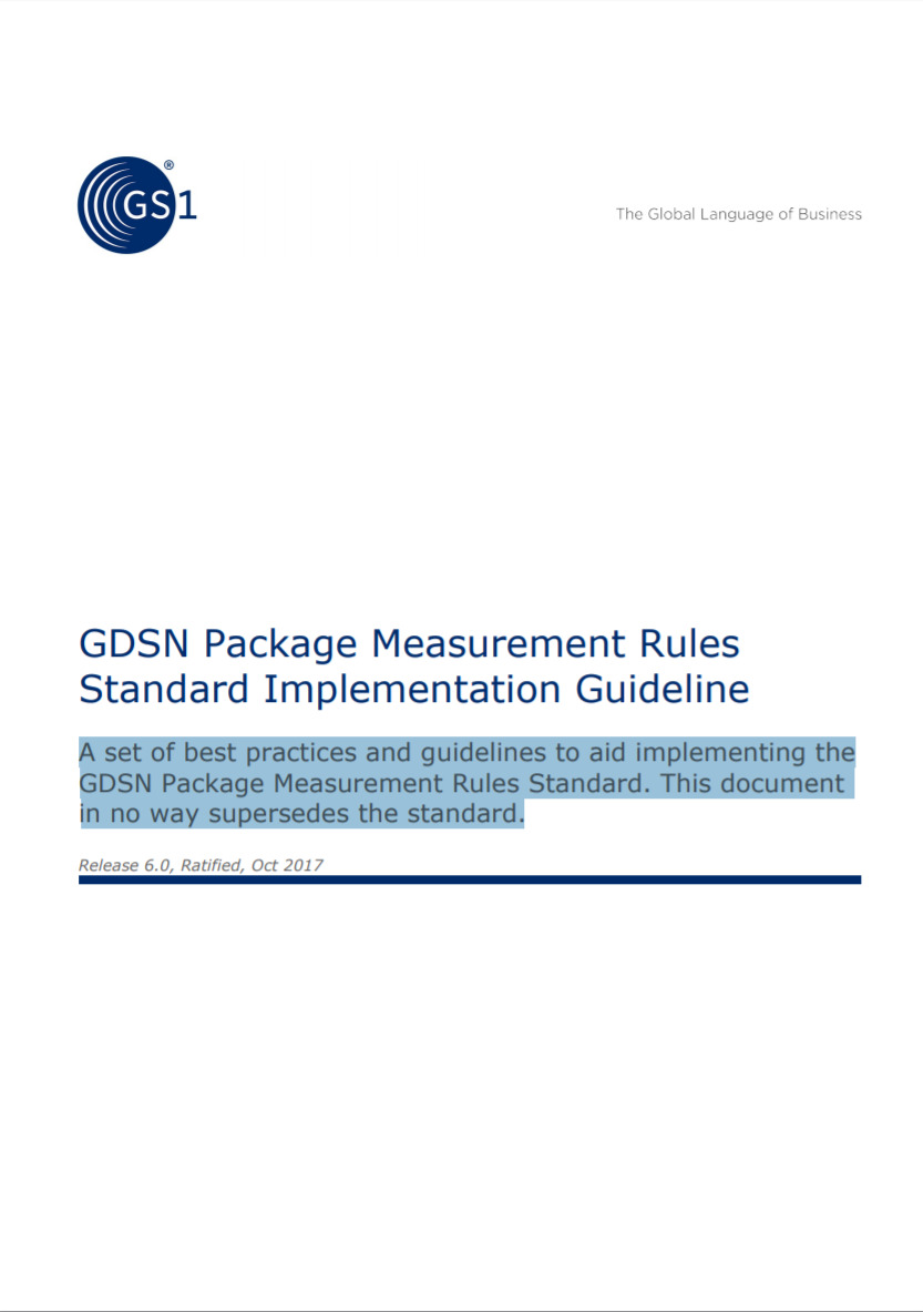 GDSN Package Measurement Rules Standard Implementation Guideline by GS1 ...