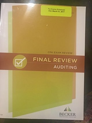 CPA FINAL REVIEW AUDITING V 3.1 - BECKER AUDIT by Becker | Goodreads