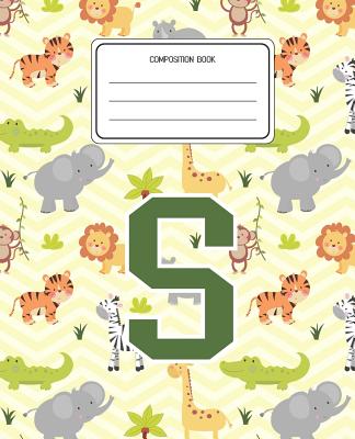 Composition Book S: Lion Safari Animals Pattern Composition Book Letter ...