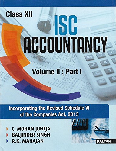 ISC Accountancy for class XII part-1 by C. Mohan Juneja | Goodreads