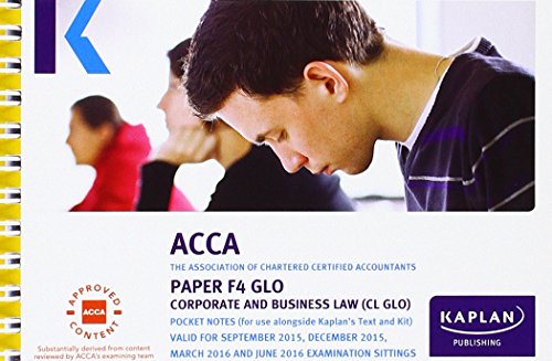 F4 Corporate and Business Law (Global) - Pocket Notes by Kaplan ...