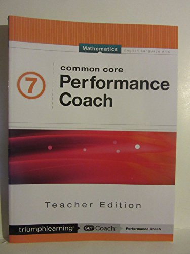 Common Core Performance Coach Mathematics Grade 7, Teacher Edition 2015 ...