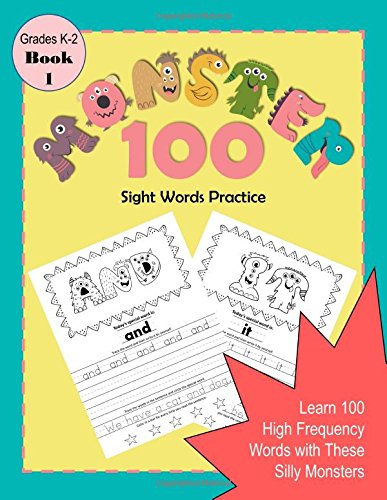 Monster 100 Sight Words Practice: Color, Trace and Learn Practice Pages ...