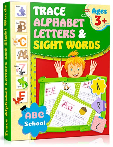 Trace Alphabet Letters and Sight Words: Writing Skills for Kindergarten ...