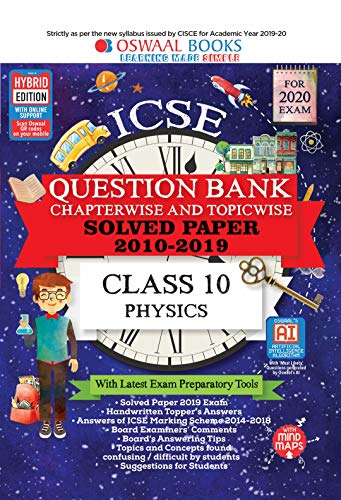 Oswaal ICSE Question Bank Class 10 Physics Book Chapterwise & Topicwise by Oswaal Editorial ...