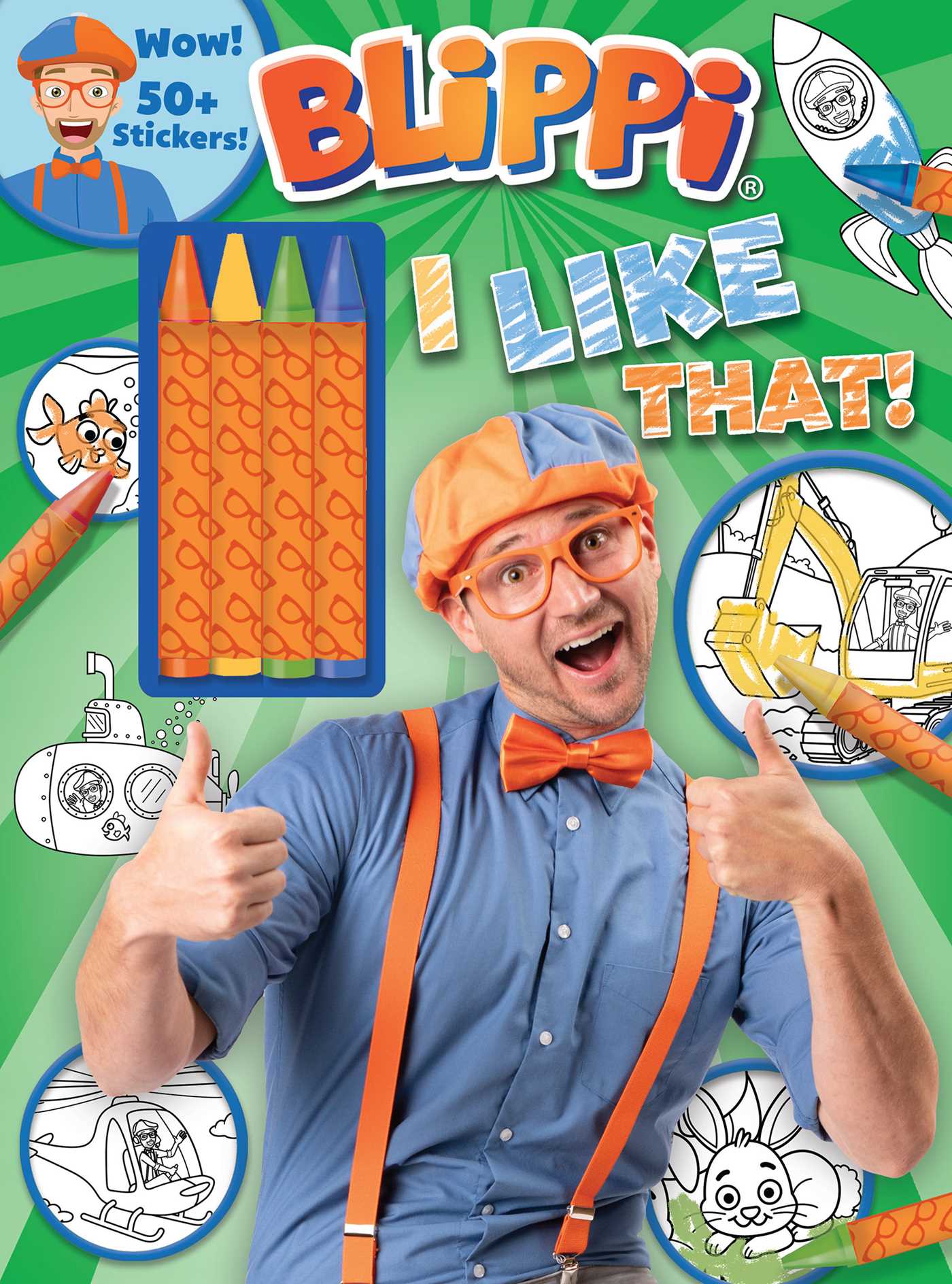 Blippi: I Like That! Coloring Book with Crayons: Blippi Coloring Book ...