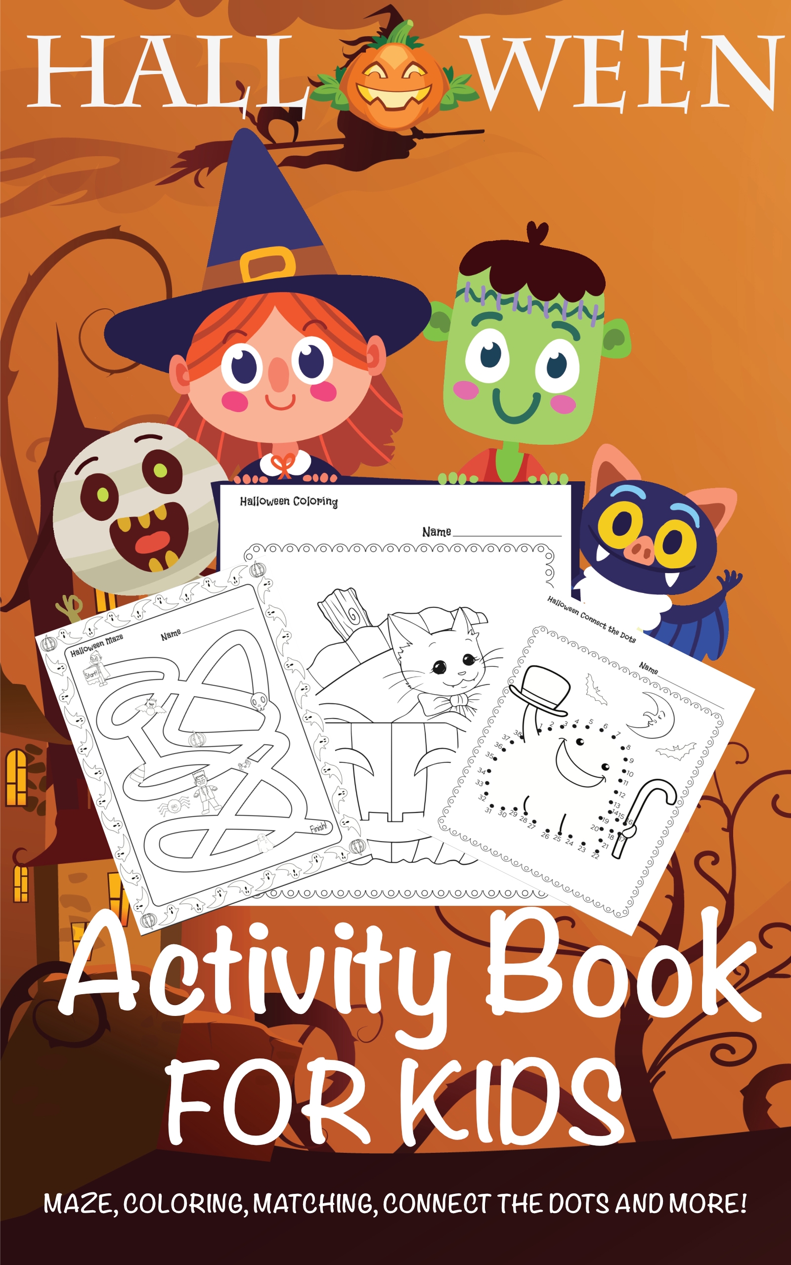 Halloween Activity Books For Kids : Halloween Kooks For Kids 3-5 ...