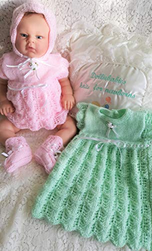 DollieBabies Knitting Pattern 63 - Baby or Reborn Doll Angel Top and ...