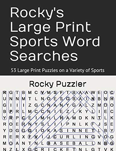 Rocky's Large Print Sports Word Searches: 53 Large Print Puzzles on a ...