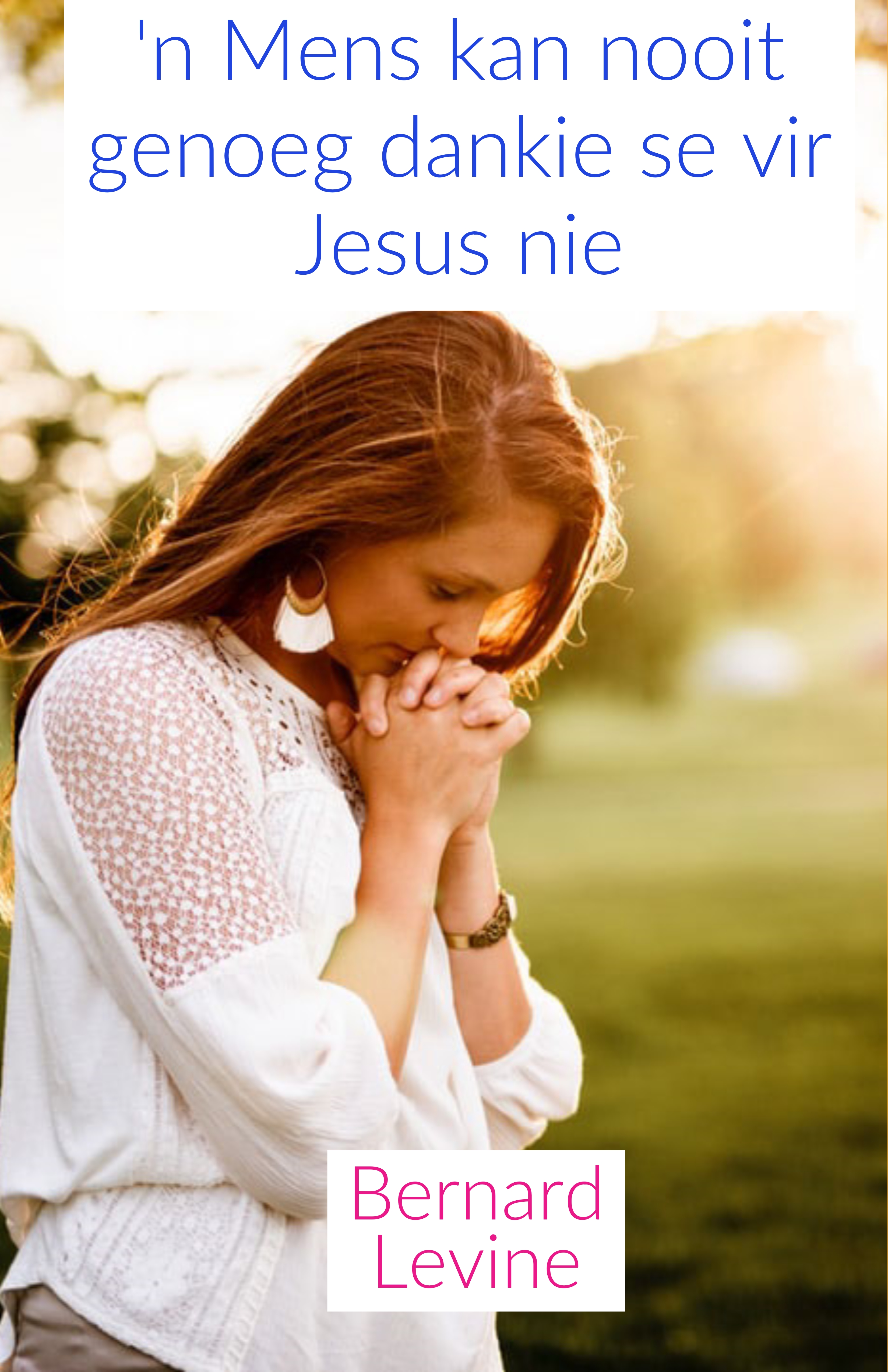 'n Mens kan nooit genoeg dankie se vir Jesus nie by Bernard Levine ...
