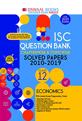 Oswaal ISC Question Bank Class 12 Economics Book Chapterwise ...