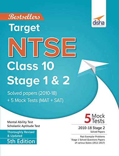 Target NTSE Class 10 Stage 1 & 2 Solved Papers (2010 - 18) + 5 Mock ...