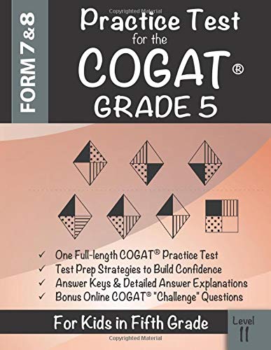 Practice Test for the COGAT Grade 5 Level 11: CogAT Test Prep Grade 5 ...