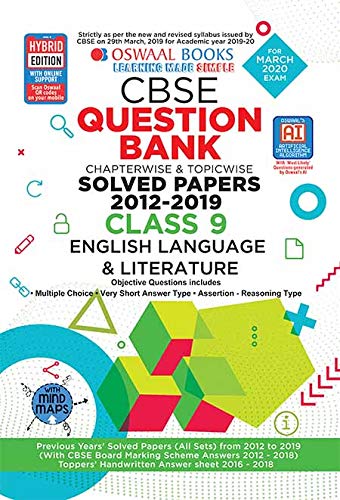 Oswaal CBSE Question Bank Class 9 English Language and Literature Book ...