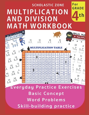 Multiplication and Division Math Workbook for 4th Grade: Everyday ...