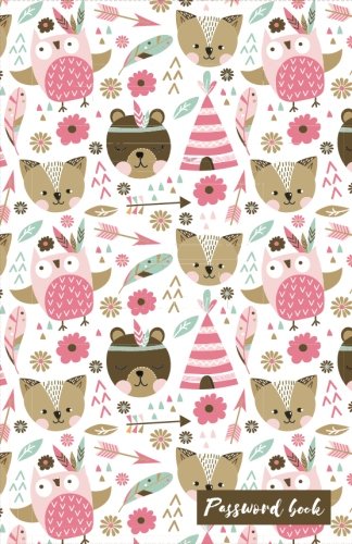 Password Book: Cute Pink Bear Animals: Password Logbook / Journal and ...