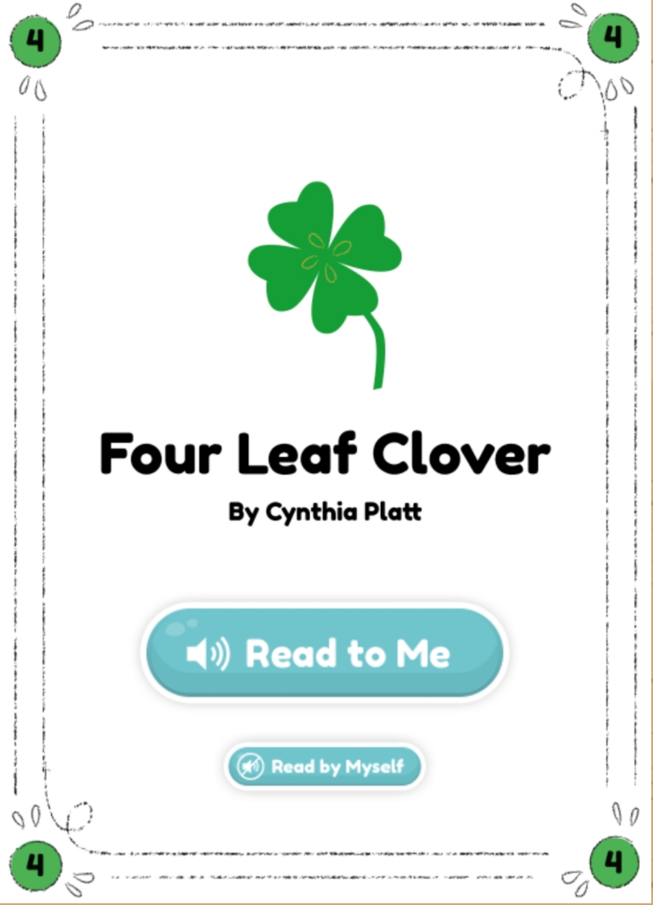 Four Leaf Clover by Cynthia Platt | Goodreads