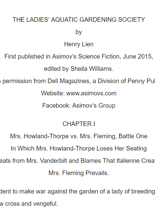 The Ladies’ Aquatic Gardening Society by Henry Lien | Goodreads