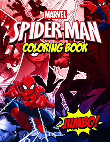 Spiderman Coloring Book: Spiderman Comics Jumbo Coloring Book For Kids ...