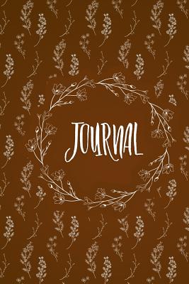 Journal: Lined Notebook - 120 pages - Brown Abstract Floral Themed ...