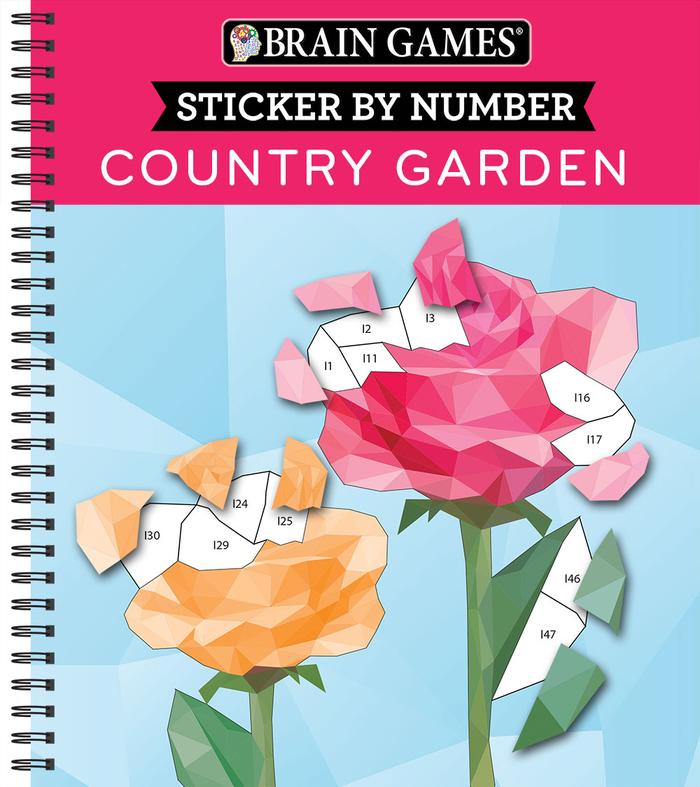 Brain Games - Sticker by Number: Country Garden by Publications ...