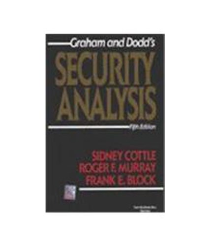 Graham and Dodds Security Analysis by Block Murray Cottle | Goodreads