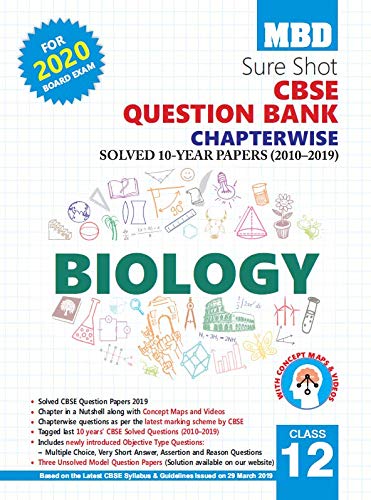 MBD Sure Shot CBSE Class 12 Biology Chapterwise Question Bank by Team ...