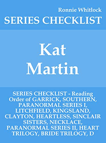Kat Martin - SERIES CHECKLIST - Reading Order of GARRICK, SOUTHERN ...