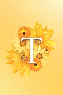 T: Modern, stylish, decorative and simple floral capital letter ...