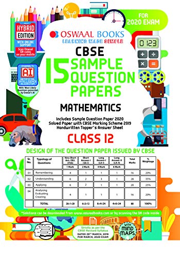 Oswaal CBSE Sample Question Papers Class 12 Mathematics Book by Oswaal ...