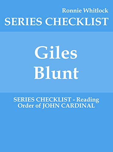 Giles Blunt - SERIES CHECKLIST - Reading Order of JOHN CARDINAL by ...