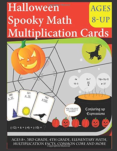 Halloween Spooky Math Multiplication Cards: Ages 8+, 3rd Grade, 4th ...