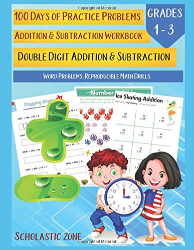 100 Days of Practice Problems: Addition & Subtraction Workbook: Double ...