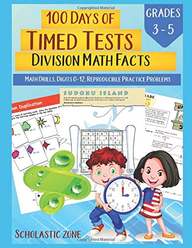 100 Days of Timed Tests: Division Math Facts: Grades 3-5, Math Drills ...