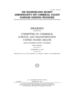 The Transportation Security Administration's new commercial aviation ...