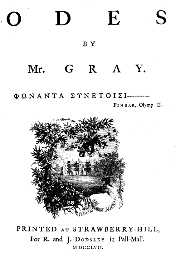 Odes by Mr. Gray by Thomas Gray | Goodreads