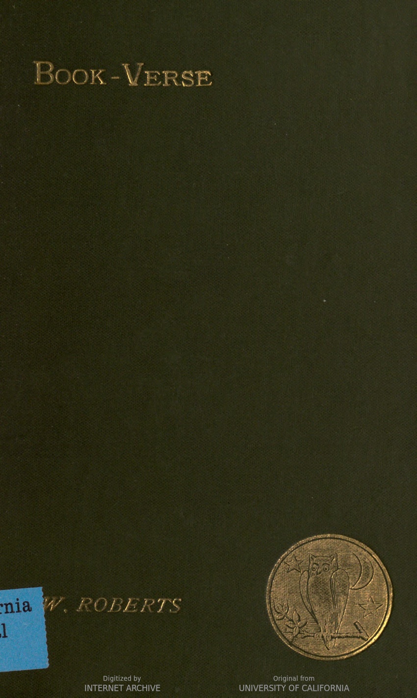 Book-Verse: An Anthology of Poems of Books and Bookmen from the ...