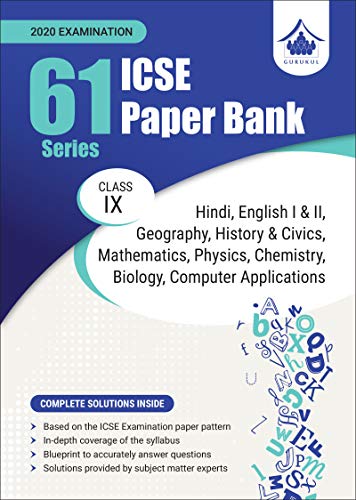 61 Paper Bank: ICSE Class 9 for 2020 Examination by Gurukul Books ...