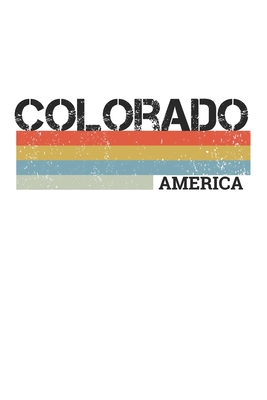 Colorado: Cool Vintage Retro Stripes Colorado Notebook Composition ...