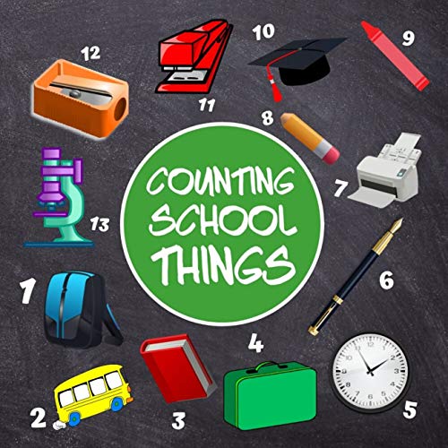 Counting School Things: Fun Book for Little Children to Count School ...