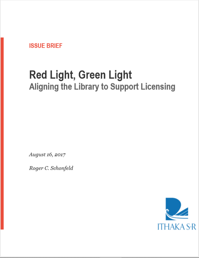 Red Light, Green Light Aligning the Library to Support Licensing by ...