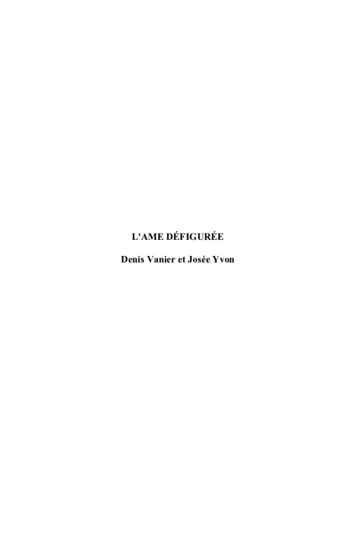 L’Âme/Défigurée by Denis Vanier | Goodreads