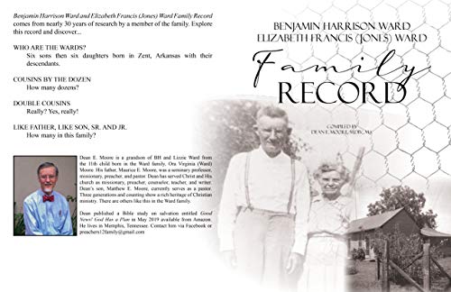 Benjamin Harrison Ward Elizabeth Francis (Jones) Ward Family Record by ...