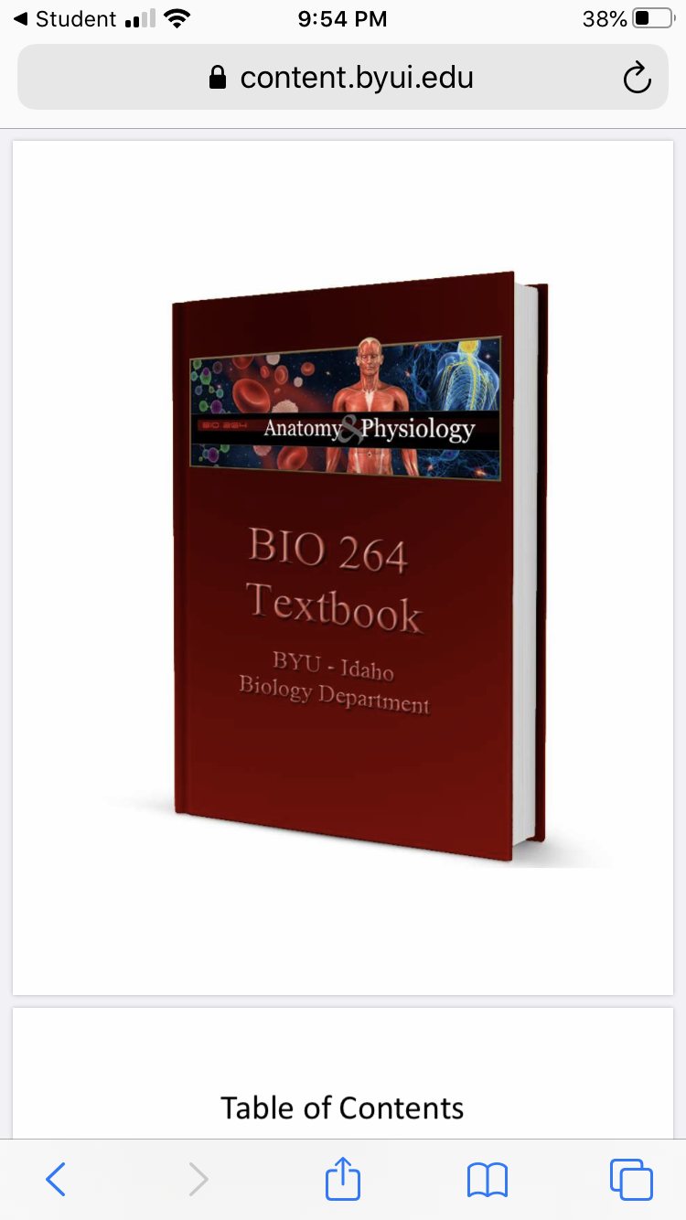 BIO 264 Textbook: Anatomy & Physiology by BYU-Idaho Biology Department ...